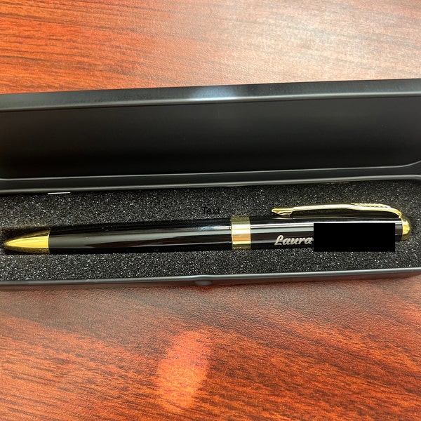 Personalized Ribbed Ball Pen Set, Custom Pen Set, CPA Gift, Gift for ...