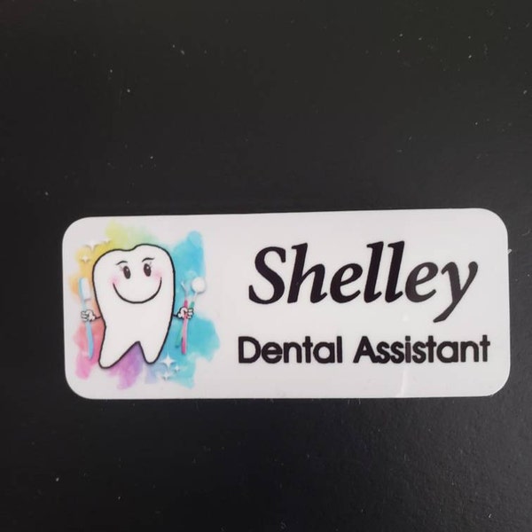 Vet Tech Name Tag, Magnetic Name Badge, Personalized Custom ID Tag for ...