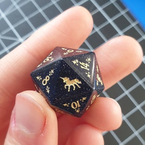 Full Set Blue Sandstone Polyhedral Dice Set Dnd Dice Set | Etsy