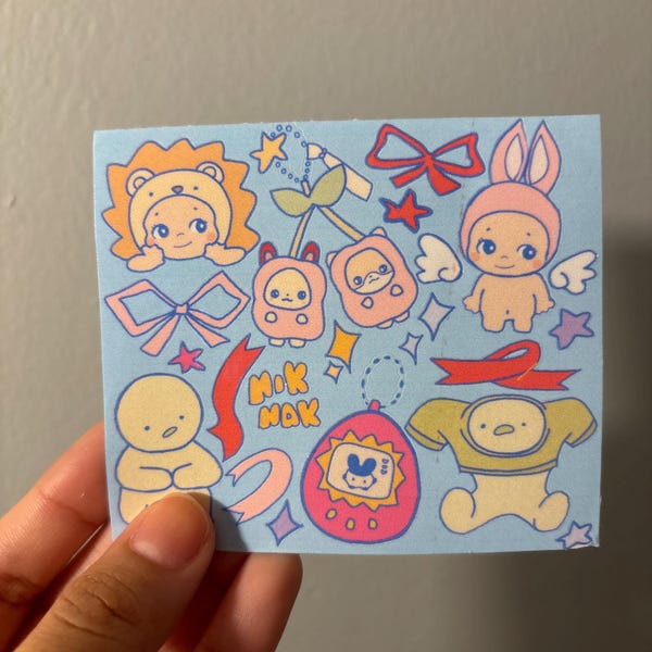 Cute Trinket/character Aesthetic Sticker Sheets - Etsy