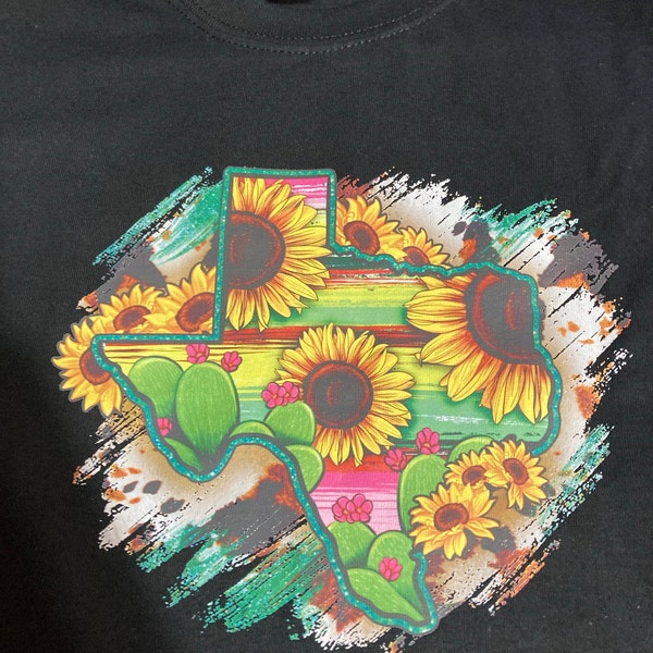 Serape Texas Sunflower Flag, Texas , Sunflower, Western Cactus, Serape ...