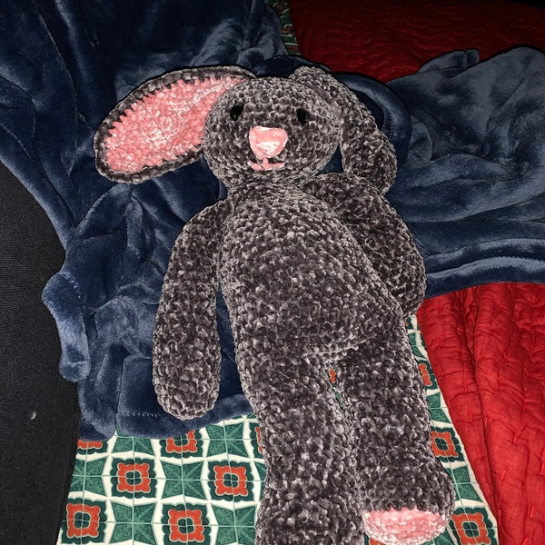 Stuffed Velvet Bunny Rabbit - Etsy
