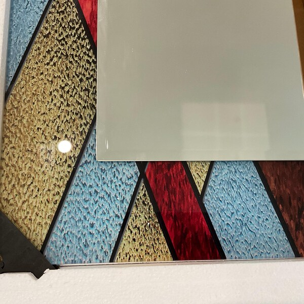 Blue Floral Glass Wall Art, Elegant Gold Flower Glass Panel, Large ...