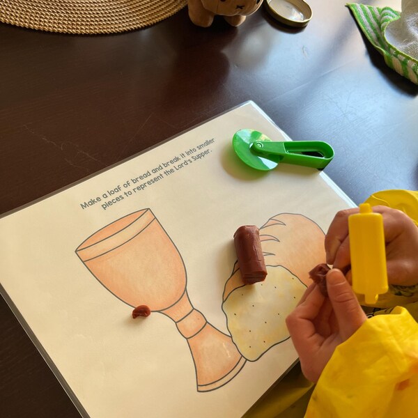 Easter Holy Week Playdough Mats Tactile Sensory Learning Church Sunday ...
