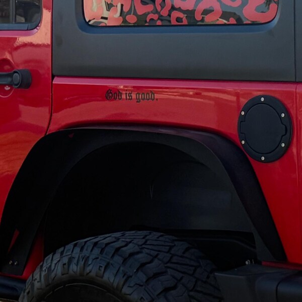 Leopard Cheetah Print Rear Window Decals Fit Jeep Wrangler Unlimited ...