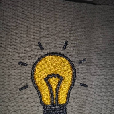 Light Bulb Machine Embroidery Design - Etsy