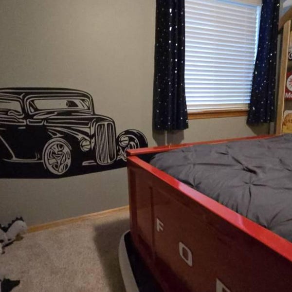 Large Hot Rod Decal, Hot Rod Vinyl Sticker, 1957 Bel Air Decal, Hot Rod ...