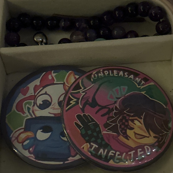 Regretevator Button Pins - Folly , Poob , Pest , Lampert , Infected ...
