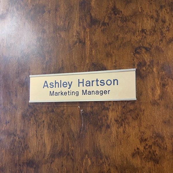Name Plate, 2" X 10", 20 Color Combinations, Office/door Sign - Etsy