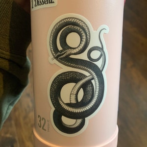 Vintage Snake Sticker, Antique Serpent Vinyl Stickers Laptop, Badass ...