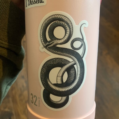 Vintage Snake Sticker, Antique Serpent Vinyl Stickers Laptop, Badass ...