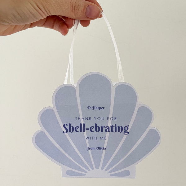 Mermaid Shell Favor Box Template, Under the Sea Birthday Party, Shell ...