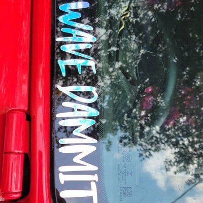 Wave Dammit Wave Decal 4x4 Decals Truck Decals Just Wave Offroad Decals ...