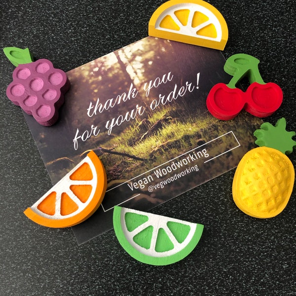 Fruit Magnets, Vegan Magnet, Banana Magnet, Pineapple Magnet, Avocado ...