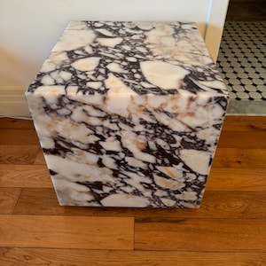 Calacatta Viola Set of 2-4-6 SQUARE Coasters, Italian Marble 100% ...