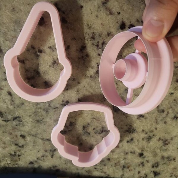 Sweets Cookie Cutter, Set of 3 Cookie Cutters, Donut, Ice Cream Cone ...