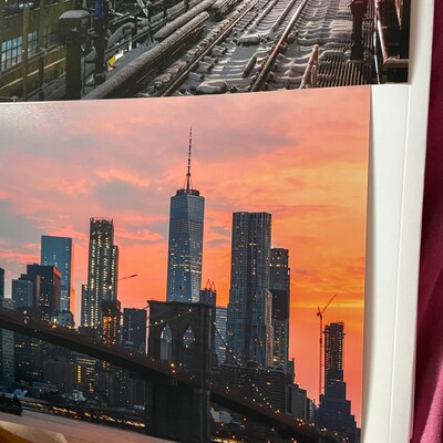 New York Skyline From Queens 7 Train Subway MTA at Sunset New York City ...