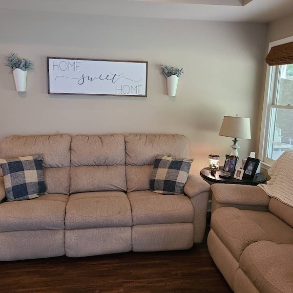 Home Sweet Home Sign | Above Couch Sign | Living Room Signs | Home ...