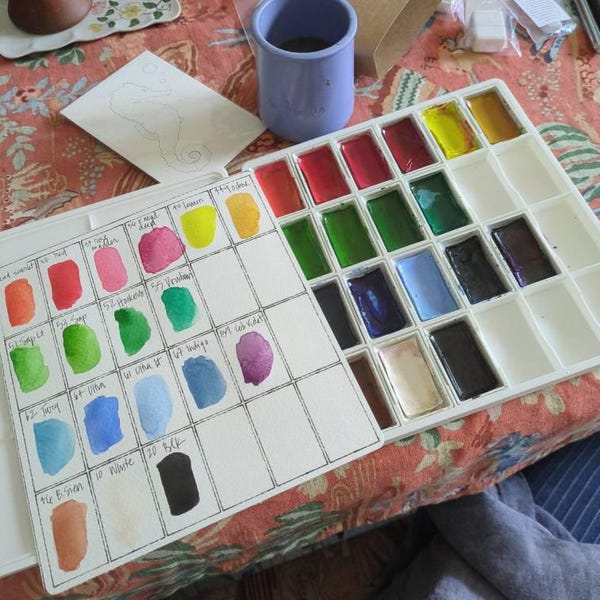 Altoid Tin Water Palette Set | Watercolor Painting | Removable Pan ...