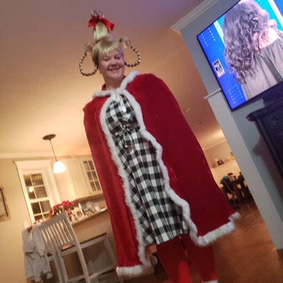 Cindy Christmas Grouch Girl Costume Wig Who Adult New Cosplay Christmas ...