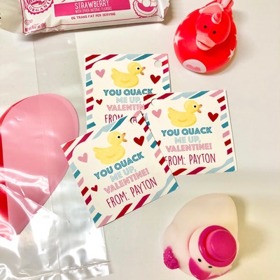 Lucky Duck Valentines Day Kids Cards, Kids Valentines Cards, Rubber ...