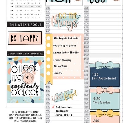 Productivity Digital Planner Inserts for Digital Planners and Journals ...