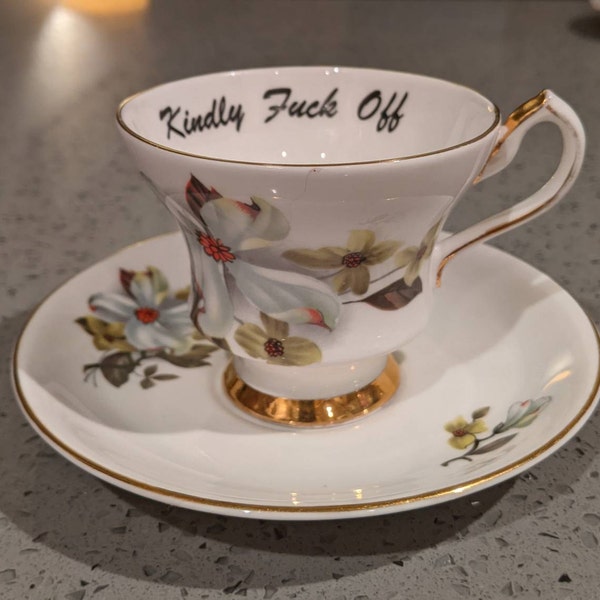 Customizable Insult Vulgar Cheeky Tea Cups - Etsy