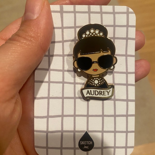 Audrey Hepburn Enamel Pin Brooch Bestseller - Etsy UK