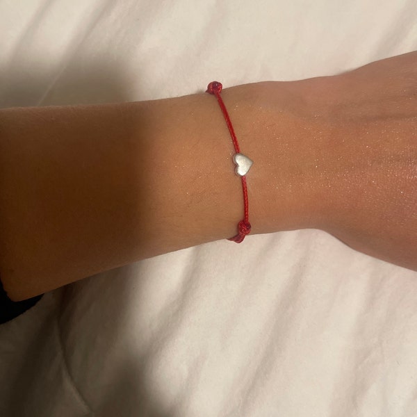 Child Heart String Bracelet / Minimalist Bracelet / Kids Friendship ...