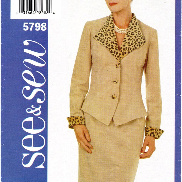 Vogue Sewing Pattern 8354 From 1992. Misses Unlined Jacket and Dress ...