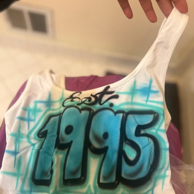 Airbrush Est Year Design - Etsy