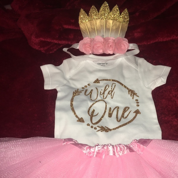 Pink Wild One Birthday Wild One Birthday Outfit Wild One Birthday Girl ...