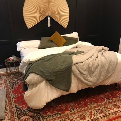 60 Inch Fan Wall Decor Fan Headboard Artichoke Art Giant Bamboo Fan ...