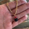 Red Coral Azabache Pendant, Genuine Azabache Jet Stone Charm, Baby ...