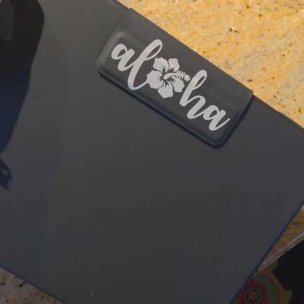 Aloha Flower Aloha Pineapple Decal Sticker - Hawaiian Decal - Laptop ...