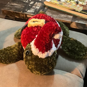 Santa Christmas Turtle Pattern Crochet PDF Download Beginner Friendly ...