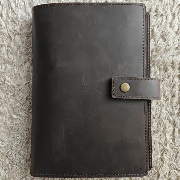 Travelers Notebook Cover A5,leather Notebook Cover Refillable,leather ...
