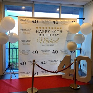 Birthday Backdrop, 50th Birthday Custom Step and Repeat Backdrops ...