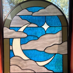 Eclipse Stained Glass Large Panel Pattern. Intermediate Stained Glass ...