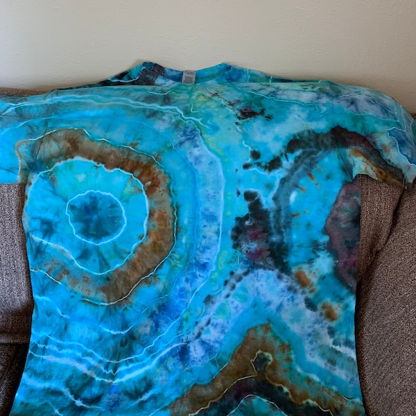 Geode Tie Dye Shirt, Psychedelic Clothing, Tye Dye Shirt, 50th Birthday ...