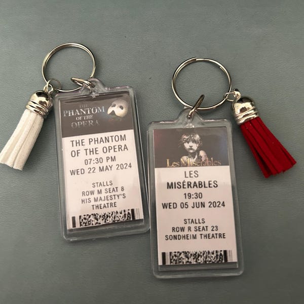 Hamilton Broadway Musical Ticket Keychain - Etsy