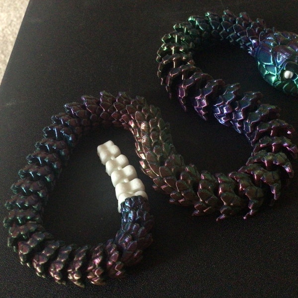 Flexi Articulated Rattle Snake Desk Toys Valentine Gifts Dragons D&D 3D ...