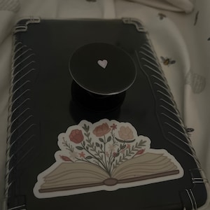 Floral Book Sticker / Open Book Sticker / Reading Sticker / - Etsy