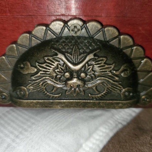 High Quality Metal 90mmx43mm Chinese Dragon Drawer Pulls Cup Pulls ...