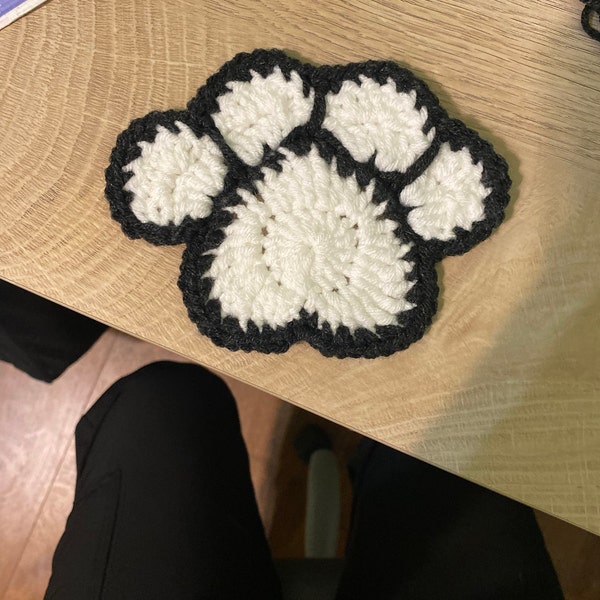 Crochet Pattern, Paw Coaster, Animal Paw Print, Cat Paw, Kitty Paw ...
