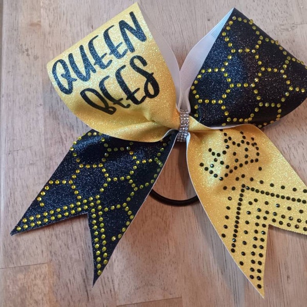 10 Cheer Bow Rhinestone Template With HTV, V Tail, 3 Inch Rhinestone ...