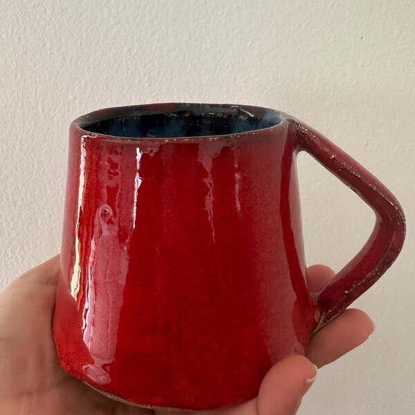 Red Ceramic Platter, Large Pottery Platter, Handmade Serving Platter ...