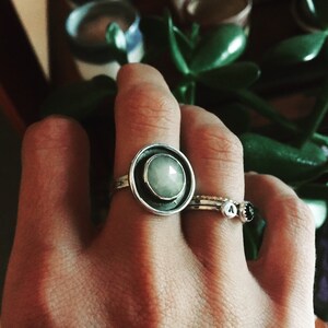 Roots Stack One Ring. Monogram Initial Stack Sterling - Etsy