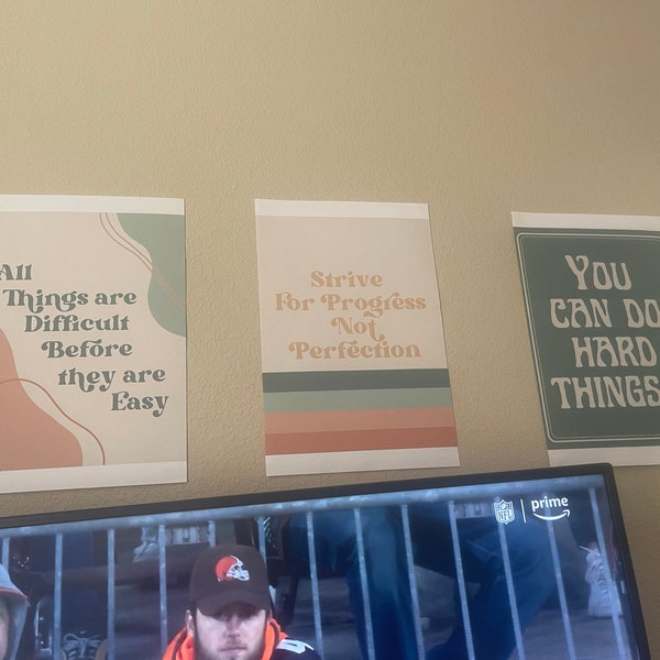 Growth Mindset Editable Classroom Printable Posters, Modern Boho ...