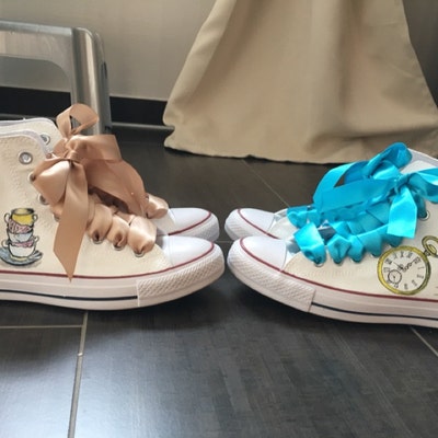 Alice in Wonderland Vintage Style Wedding Festive Converse Shoes - Etsy
